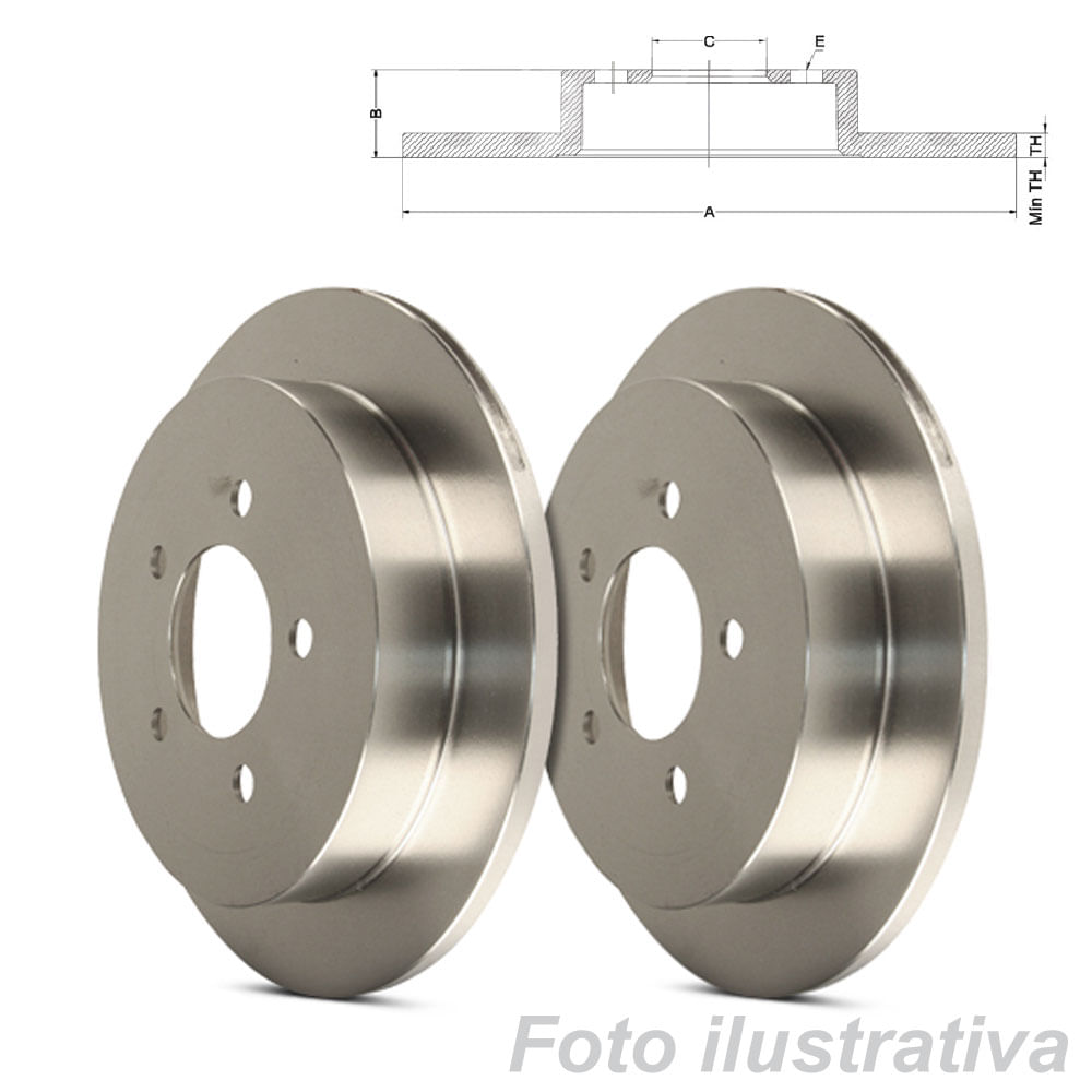 Disco Traseiro Mercedes-Benz C-180 1.8 16v Kompressor 2011-2012 (278mm ...