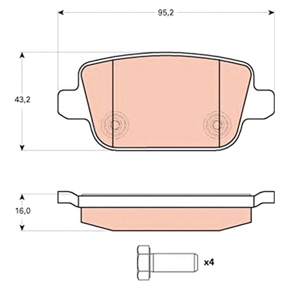 Pastilha Traseira Land Rover Freelander 2 - 2007-2014 TRW PTLR1709 ...