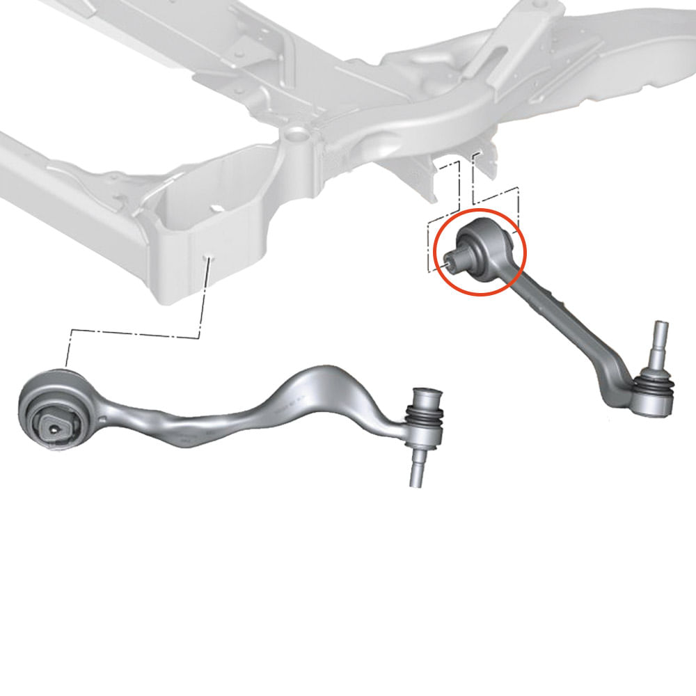 Bucha Braço Dianteiro Reto BMW X1 - 2010-2015 sDrive Série E84 APlus ...