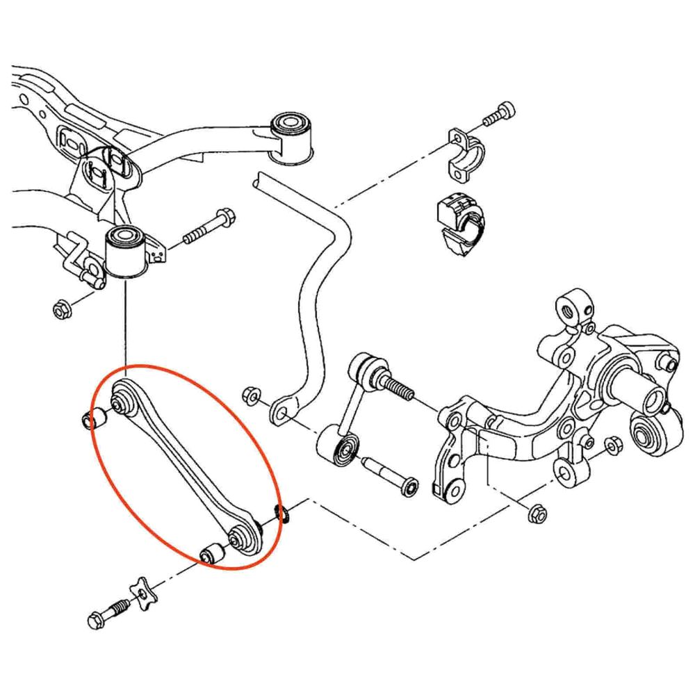 Braço Traseiro Inferior Volkswagen Tiguan 2009-2018 APlus BRAU6178 ...