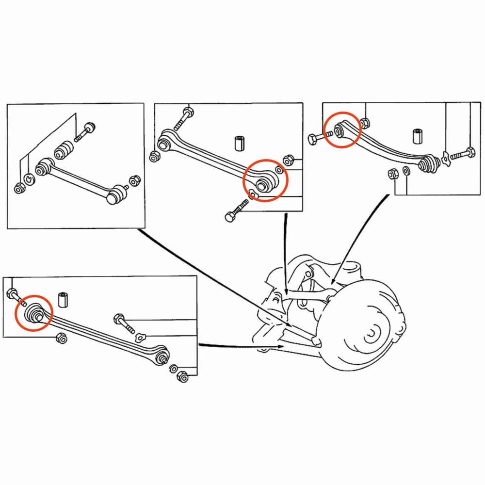 Bucha Braço Traseiro Mercedes-Benz C-200 - 2001-2007 Chassi W203 APlus ...
