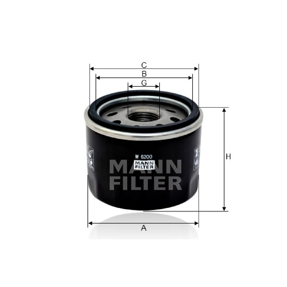 Filtro Óleo Toyota Etios 2012-2019 Mann FOTY6020-27754 W6020 W6200 ...