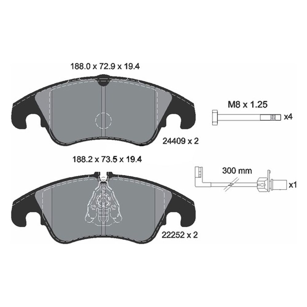 Pastilha Dianteira Audi A7 2011-2016 (Disco de 320mm) Chassi 4G Textar ...