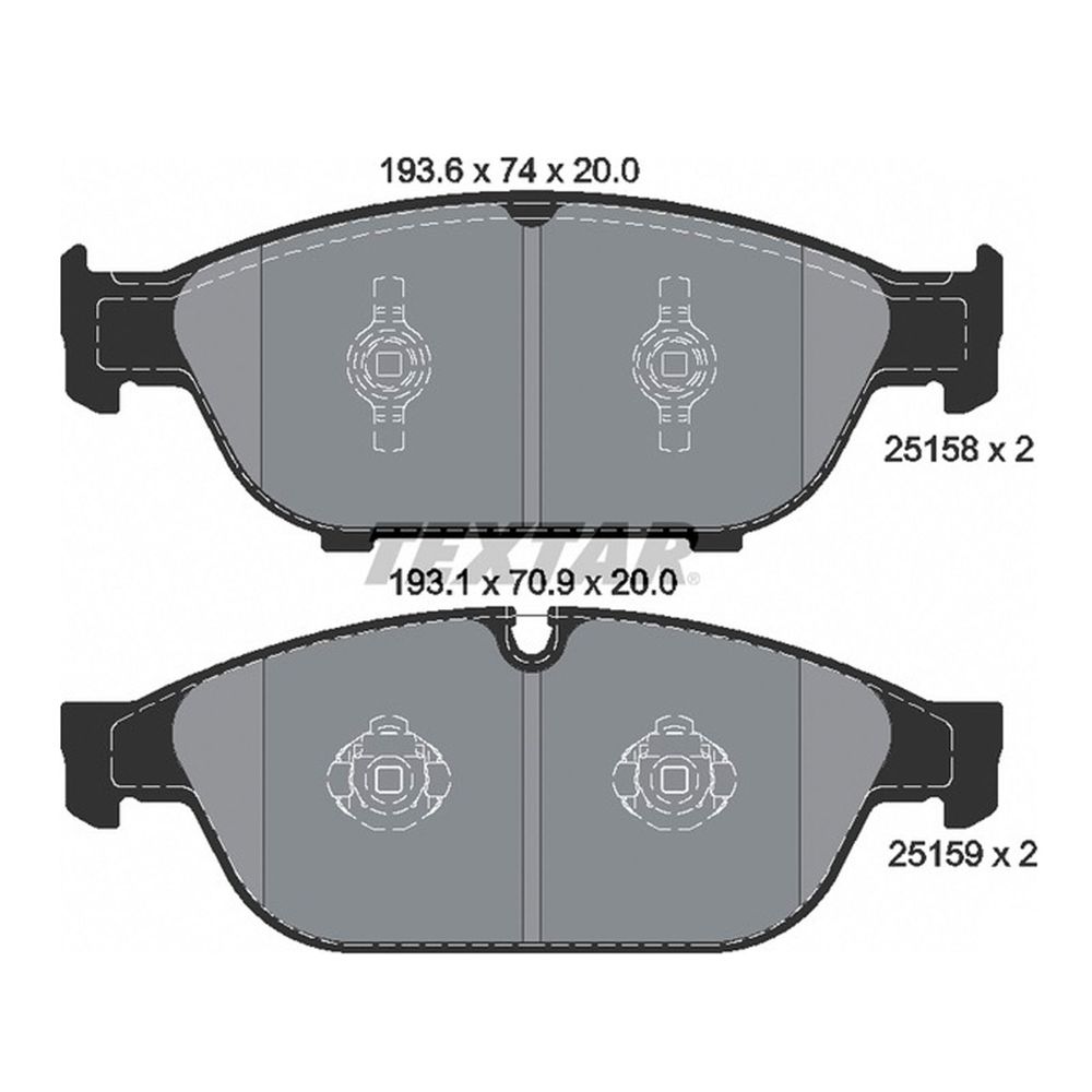 Pastilha Dianteira Audi A7 2010-2018 Textar PDAU2515-28663 2515802 ...