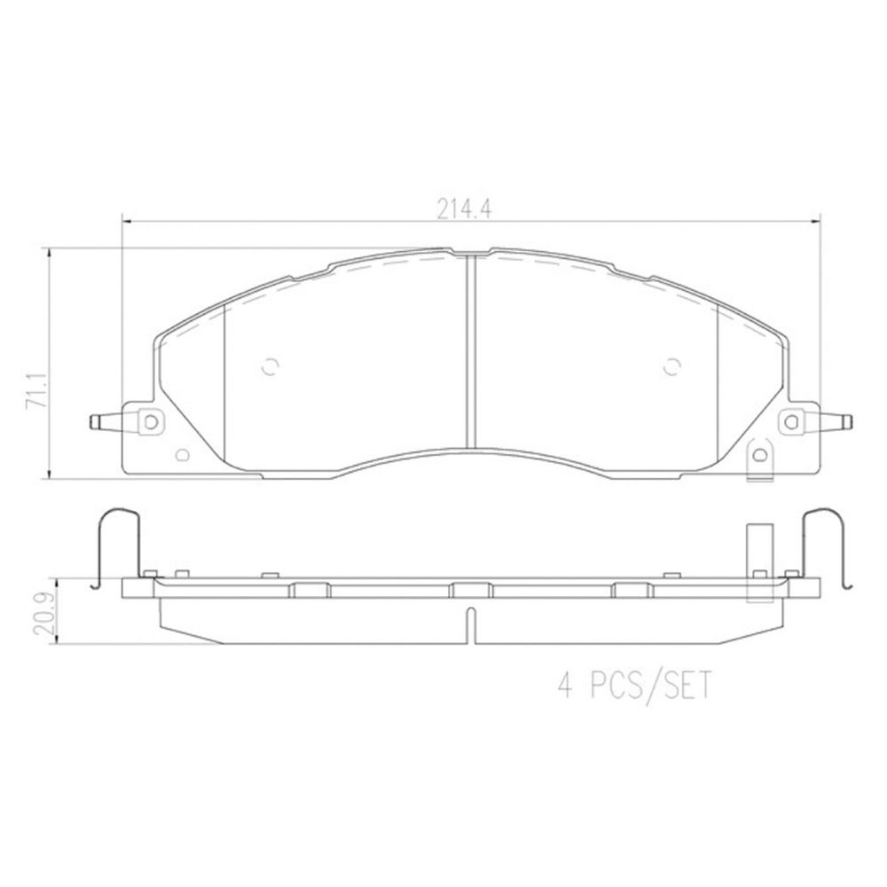 Pastilha Dianteira Cerâmica RAM 2500 2011-2018 Brembo PDCH8039-45856 ...