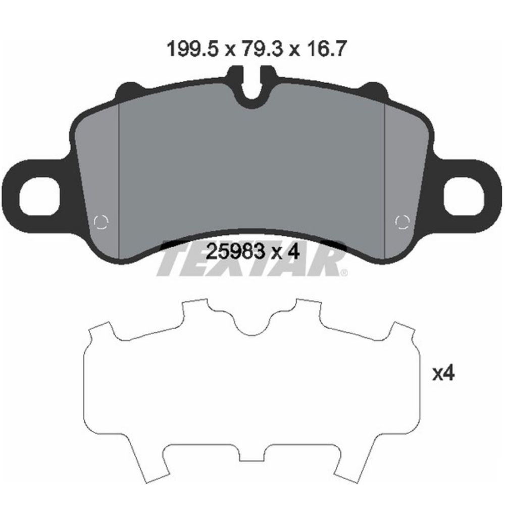 Pastilha Dianteira Porsche 911 2011-2020 Textar PDPO8301-39382 2598301 ...