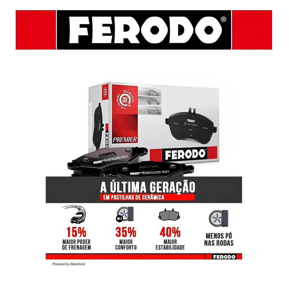 Pastilha Dianteira Cerâmica Volvo XC40 2018-2023 Ferodo PDVV0420-46327 ...