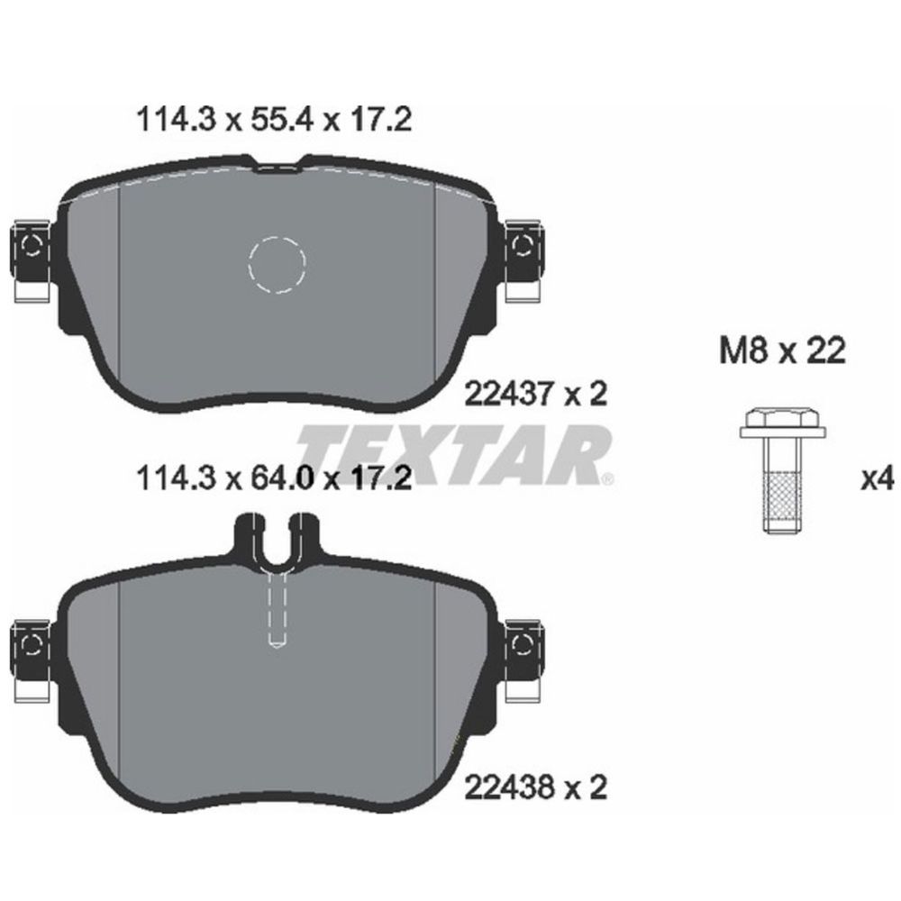 Pastilha Traseira Mercedes-Benz E-250 2016-2021 Série W213 Textar ...