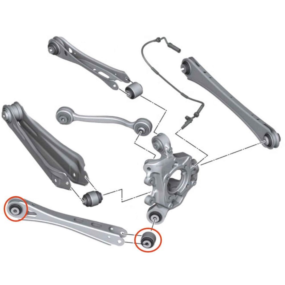 Bucha Braço Traseiro Inferior BMW X3 2011-2017 Série F25 APlus UCBM4440 ...