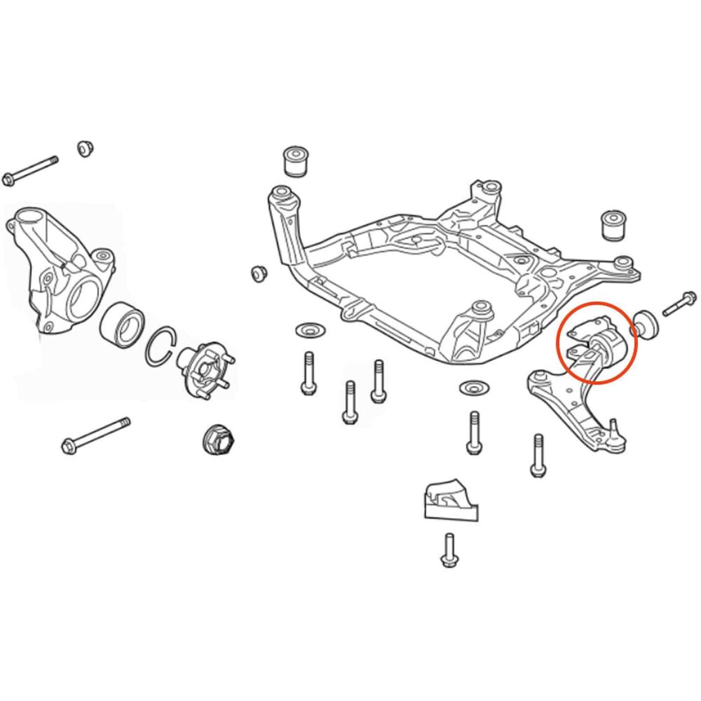 Bucha Bandeja Dianteira Inferior Jaguar E-PACE 2017-2021 (grande) APlus ...