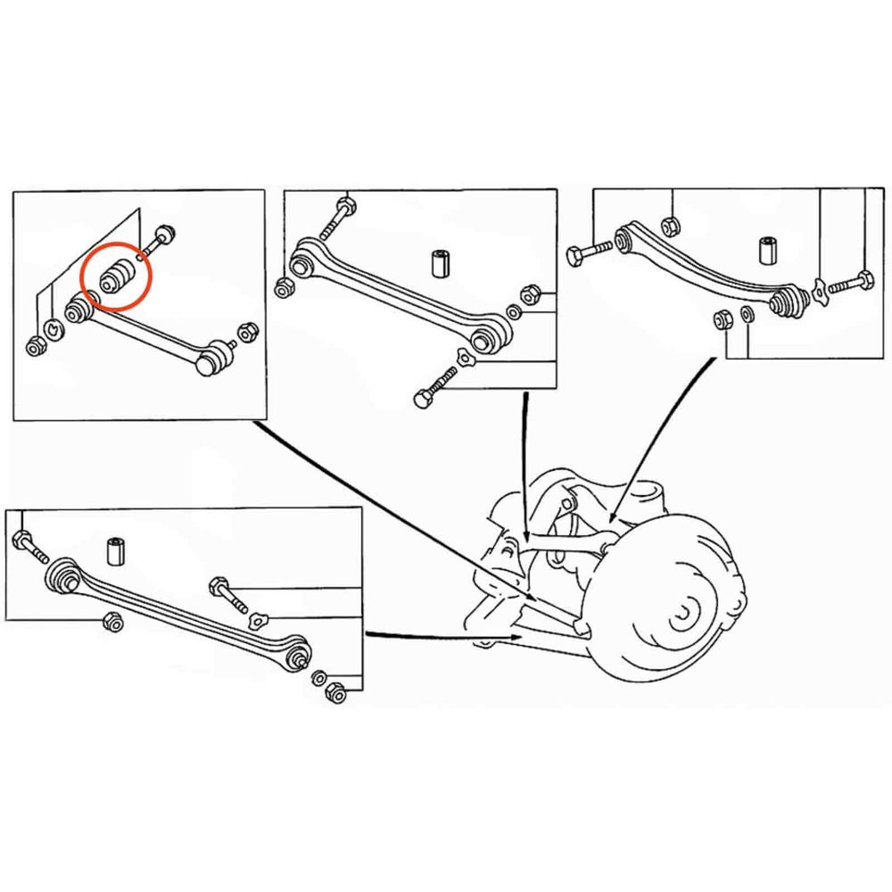 Bucha Braço Traseiro Mercedes-Benz SLK-200 2005-2011 (Inferior ...