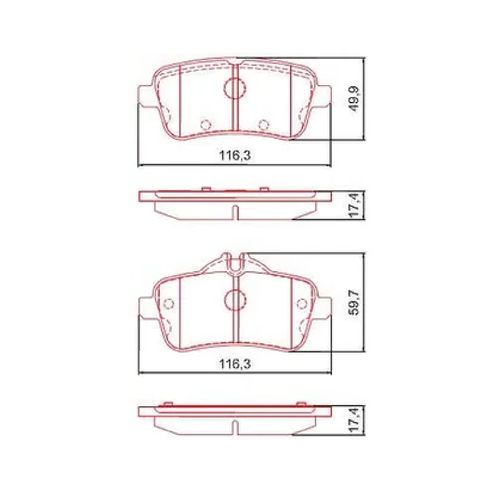 Pastilha Traseira Mercedes-Benz A-45 AMG 2013-2018 Série W176 Ferodo ...