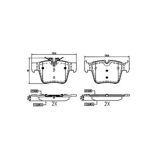 Pastilha Traseira Mercedes-Benz GLC-300 2019-2023 C253 Ferodo PTMB4207 ...